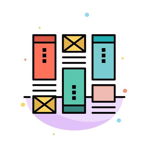 Wire Framing Sketching Wireframe Idea Abstract Flat Color Icon Template
