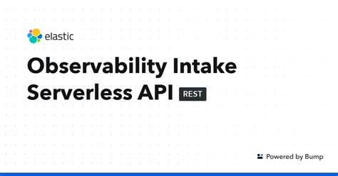 Observability Intake Serverless Api Documentation