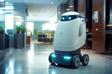 Premium AI Image | Efficient Office Cleaning with Robots