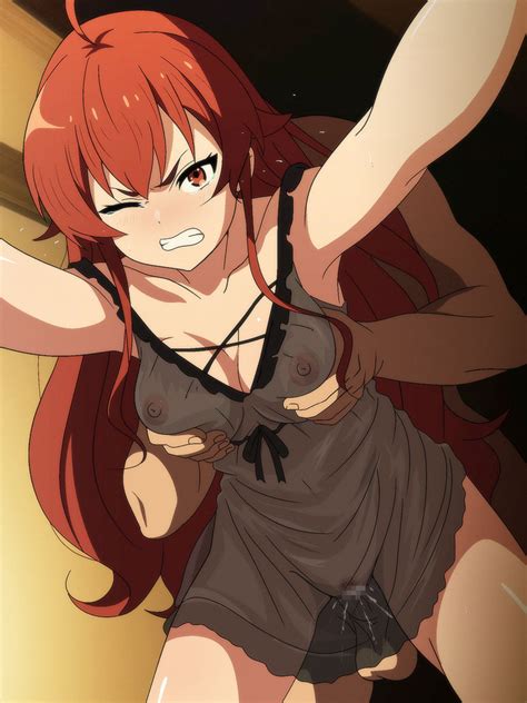 Salmon Knight Eris Greyrat Mushoku Tensei Grabbing Highres 1babe 1girl Ahoge Babydoll