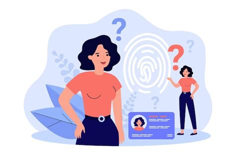 Premium Vector Personal Id And Biometric Access Control Illustration