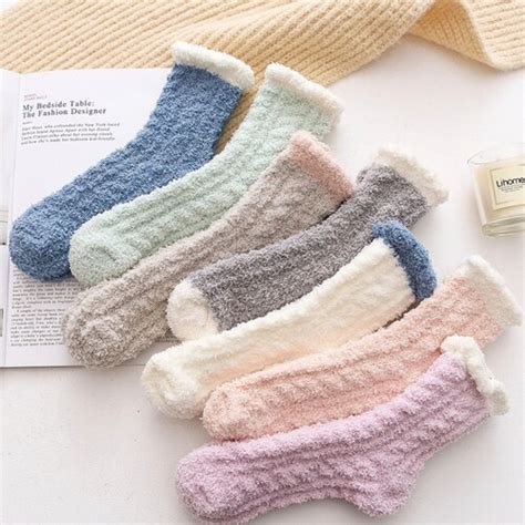 Fuzzy Socks Soft Warm Fluffy Cute Cozy Winter Socks Etsy