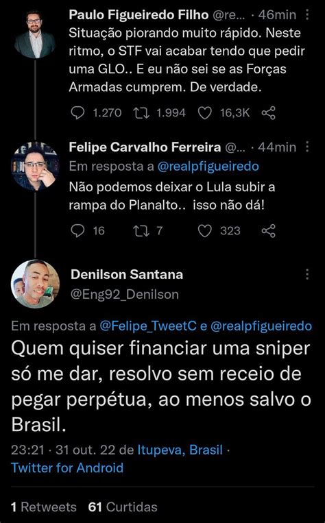 POPTime on Twitter DENÚNCIA Bolsonarista diz que se derem uma