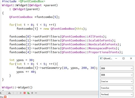 Qt Qfontcombobox Csdn