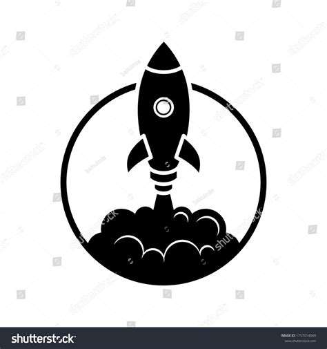 Rocket Vertical Position Icon Trendy Design Stock Vector Royalty Free