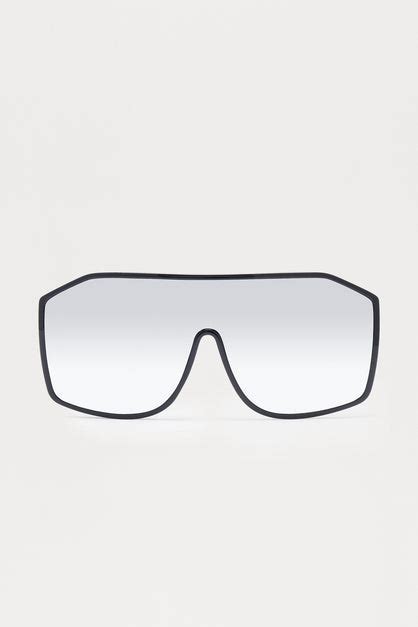 Edge Shield Sunglasses Blacksilver Fashion Nova