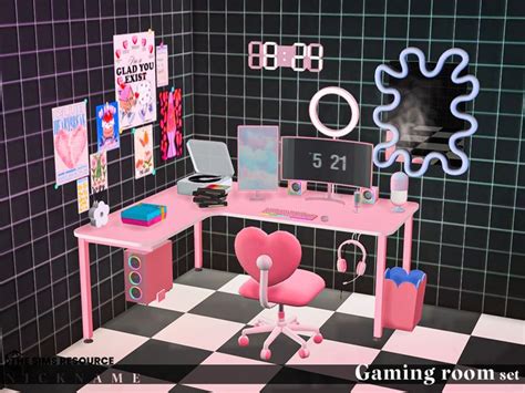 The Sims Resource Gaming Room Set Game Room Sims 4 Sims