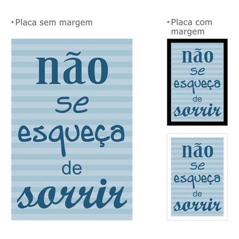 Placa sem moldura Frase Não se Esqueça de Sorrir VD019 Elo7