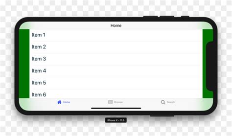 Tab Navigation List View Landscape Current Iphone X Phone Landscape Transparent HD Png
