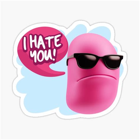 Hate You Emoji Sticker For Sale By Saraashop Redbubble