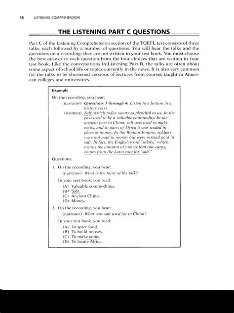 Listening Part C Pdf Test Of English As A Foreign Language