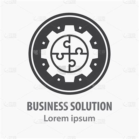 业务解决方案图标。矢量插图。