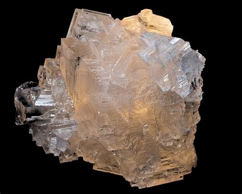 Closeup Shot Of A Hard Crystalline Quartz Mineral Isolated On Black