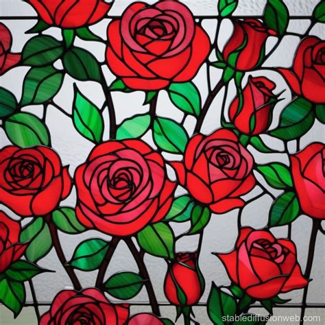 Creating A Simple Rose Stained Glass Pattern Stable Diffusion Online