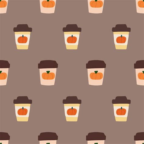 Pumpkin Spice Latte Pattern Vectors And Illustrations For Free Download