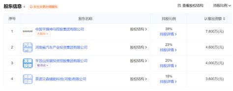 注册资本2亿元！中国平煤神马集团等联合成立储能动力电池公司财富号东方财富网