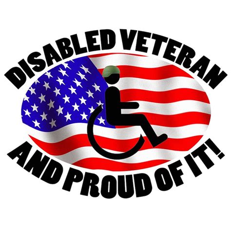 Proud Disabled Veteran Sticker Rectangle Cafepress