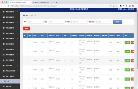 基于java的高校学生综合测评管理系统的设计与实现亮点：选课、课程评分、各类活动申请、学生考勤记录小蔡coding的技术博客51cto博客