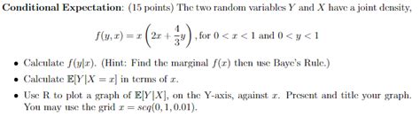 Solved Conditional Expectation Points The Two Random Chegg
