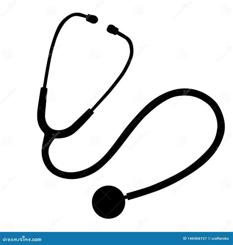 Stethoscope Vector Eps Hand Drawn Vector Eps Logo Icon Silhouette Illustration By
