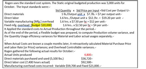 Solved Q5 What Is The Direct Material Efficiency Variance