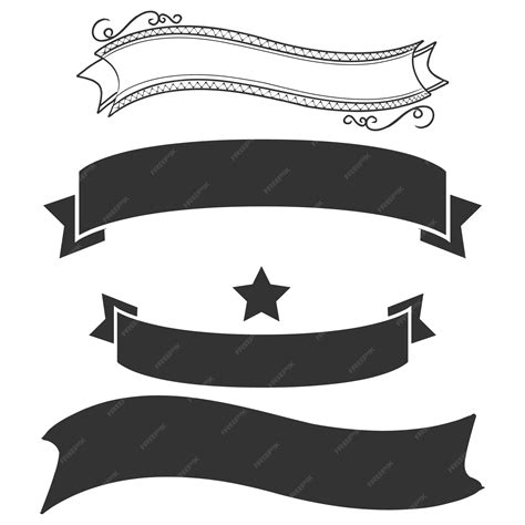 Banner Vector Black And White