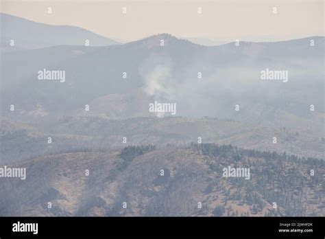 Smoke From A Wildfire In The Selway Bitterroot Wilderness Idaho Usa