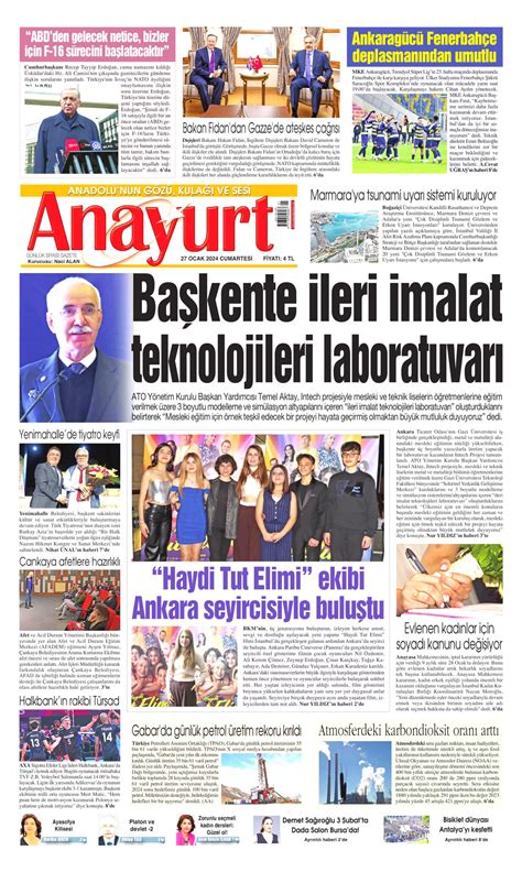 Anayurt Gazetesi Anayurt Manşet Oku Haberler Ocak