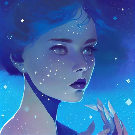 Portrait Of A Cute Celestial Beauty 2 By Bellamydraws On Deviantart