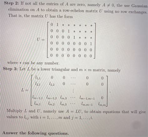 Solved In This Problem We Investigate And Use The Lu