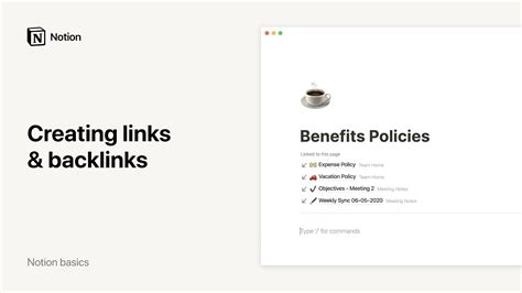 Create Links And Backlinks Notion Help Center