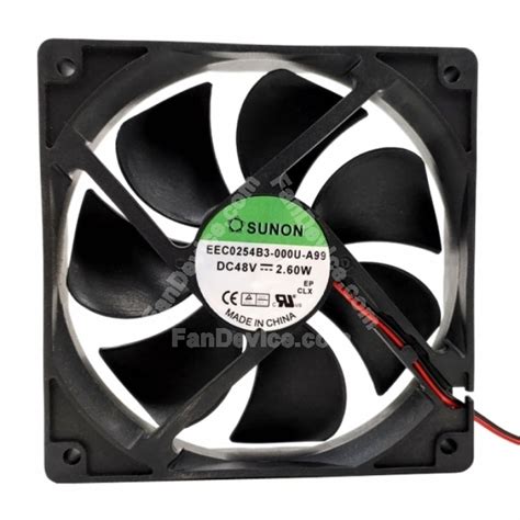 Sunon Eec0254b3 000u A99 Dc 48v 2 6w 2 Wires Axial Cooling Fan