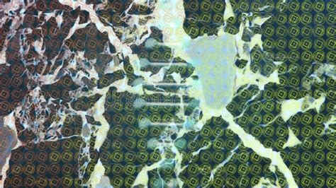 Geometric Shapes Creating Abstract Animation Pattern On Complex Organic