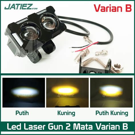 Jual Lampu Tembak Sorot LED Laser Gun 2 Mata Varian B Shopee Indonesia