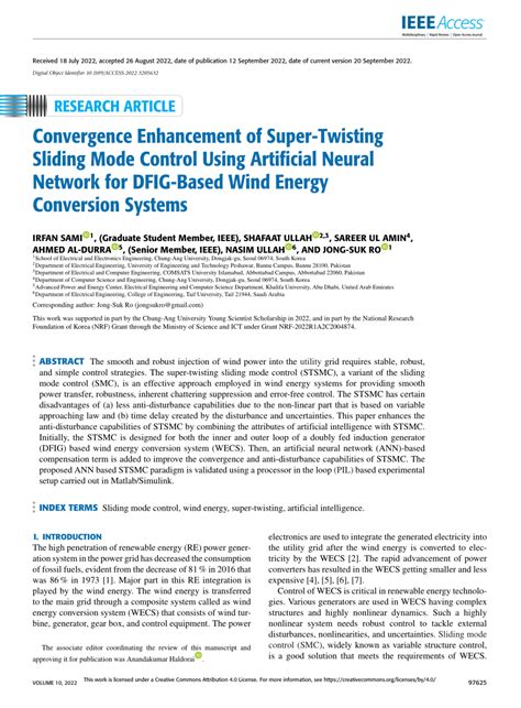 Pdf Convergence Enhancement Of Super Twisting Sliding Mode Control Using Artificial Neural