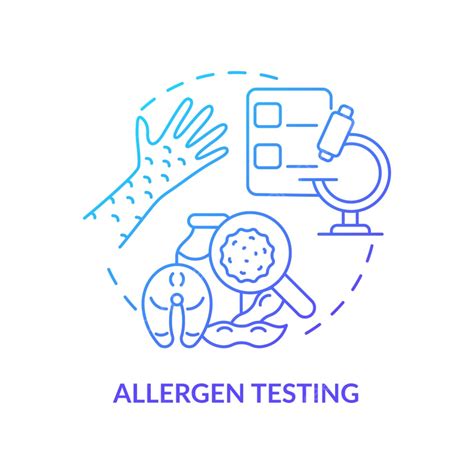 Concept Testing Vector Hd Images Allergen Testing Blue Gradient