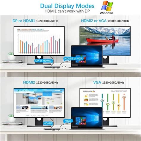 Ripley Hub Estacion Adaptador Tipo C En Multiport Hdmi Vga Aluminio