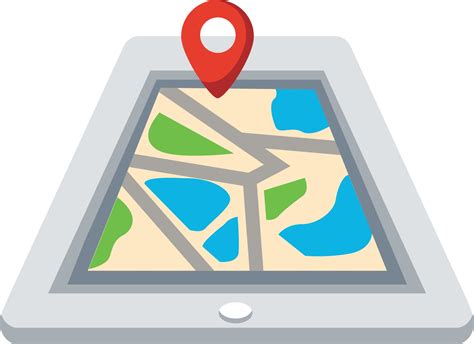 Colorful Tablet With Navigation Map Vector Vector Art At Vecteezy