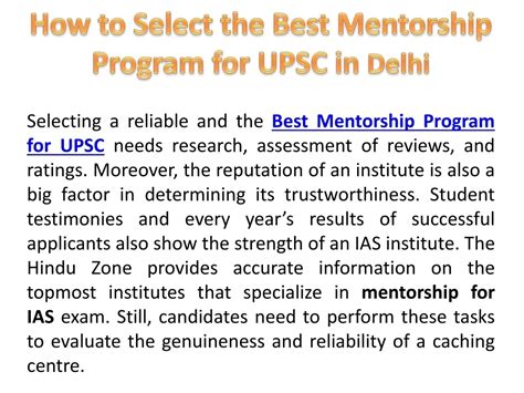 Ppt How To Select The Best Mentorship Program For Upsc In Delhi