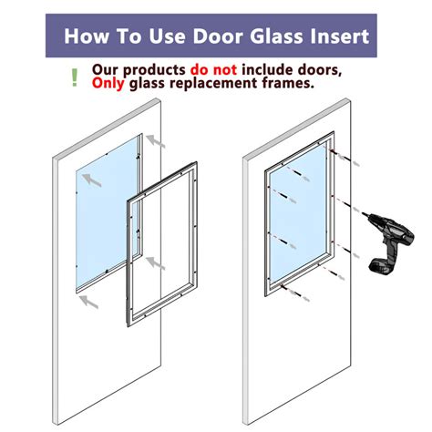 Chic Mode Exterior Door Glass Replacement Entry Door 22 X 36 Insert Glass Kit Pane Tempered