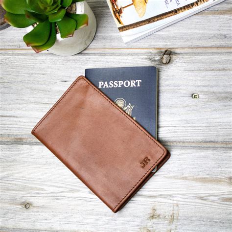 Personalised Brown Leather Passport Cover Premium Travel Accessories