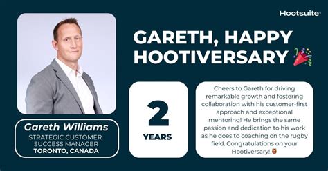 Two Years Ago Strategic Customer Success Manager Gareth Williams Joined Shedrick Rick Wright