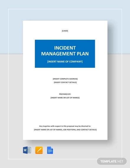 Incident Management Plan Template