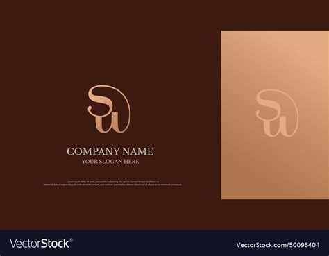 Initial Sw Logo Design Royalty Free Vector Image