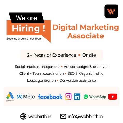 Webbirth® On Linkedin Hiring Digital Marketing Associate