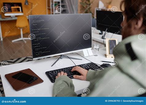 It Developer Coding In Office Stock Image Image Of Indoors Design