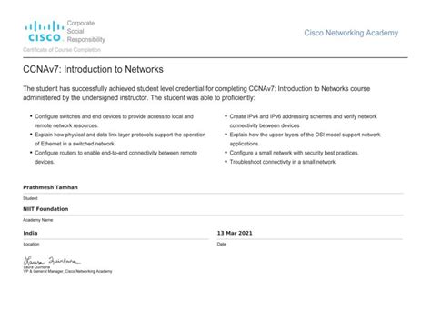 Prathmesh Tamhan On Linkedin Networking Cisco