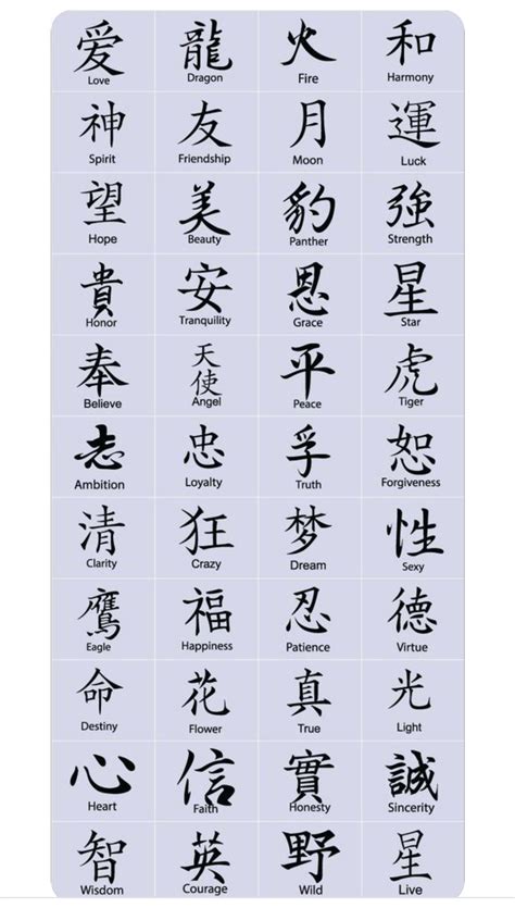 Pin By Rania Furlong On Japanese Chinese Korean Words Tattoos With Meaning Chinese Tattoo