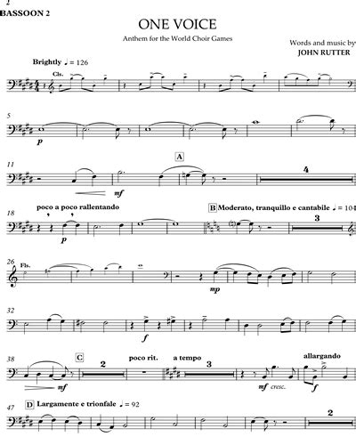 One Voice Sheet Music By John Rutter Nkoda Free 7 Days Trial