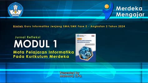 Resume Modul 1 Bimtek Informatika Tahap 2 Tahun 2024 Youtube